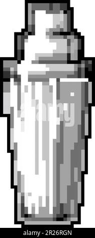 bartender cocktail shaker game pixel art vector illustration Stock ...