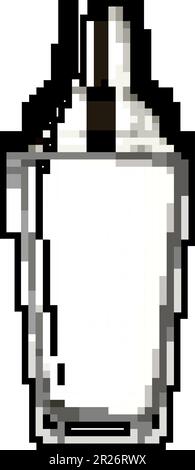 bartender cocktail shaker game pixel art vector illustration Stock ...