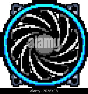 power cooling fan pc cartoon vector illustration Stock Vector Image ...