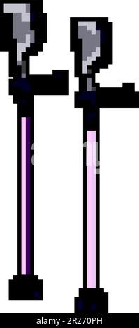 support crutch medical game pixel art vector illustration Stock Vector ...