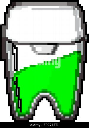 clean dental floss game pixel art vector illustration Stock Vector ...