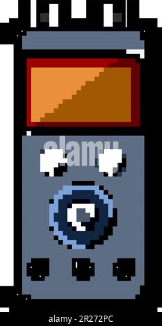 music dictaphone game pixel art vector illustration Stock Vector Image ...
