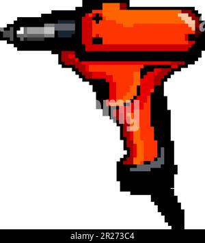 instrument drill game pixel art vector illustration Stock Vector Image ...