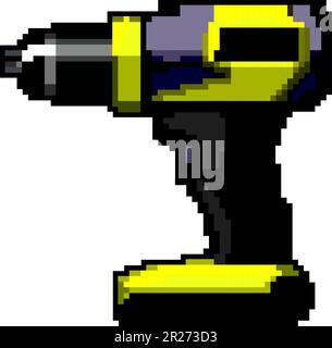 tool drill game pixel art vector illustration Stock Vector Image & Art ...