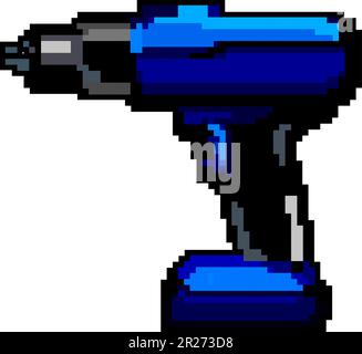 instrument drill game pixel art vector illustration Stock Vector Image ...