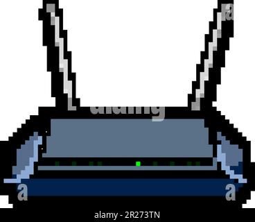 network dsl modem game pixel art vector illustration Stock Vector Image ...