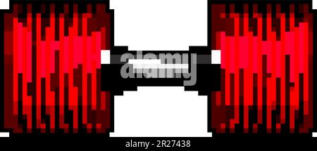 weight dumbbell game pixel art vector illustration Stock Vector Image ...