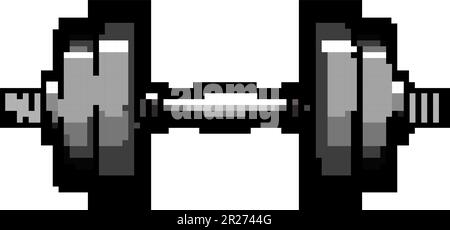 weight dumbbell game pixel art vector illustration Stock Vector Image ...