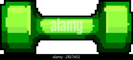 weight dumbbell game pixel art vector illustration Stock Vector Image ...