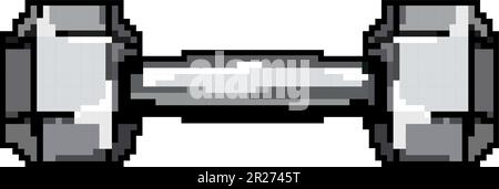 bodybuilding dumbbell game pixel art vector illustration Stock Vector ...