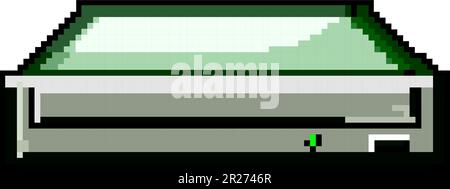 disc dvd drive game pixel art vector illustration Stock Vector Image ...