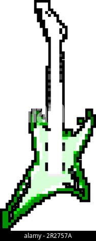 band electric guitar game pixel art vector illustration Stock Vector ...