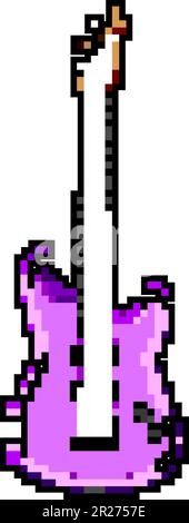 concert electric guitar game pixel art vector illustration Stock Vector ...