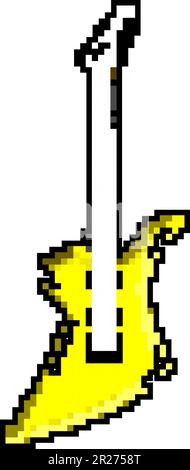 concert electric guitar game pixel art vector illustration Stock Vector ...