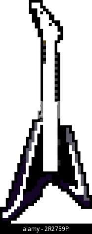 band electric guitar game pixel art vector illustration Stock Vector ...