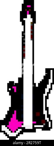 concert electric guitar game pixel art vector illustration Stock Vector ...