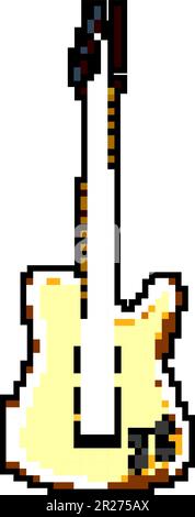 instrument electric guitar game pixel art vector illustration Stock ...