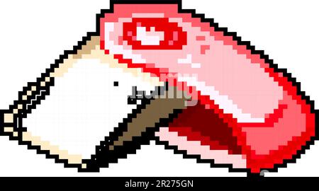 paper eraser game pixel art vector illustration Stock Vector Image ...