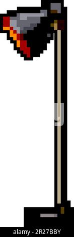 office floor lamp game pixel art vector illustration Stock Vector Image ...