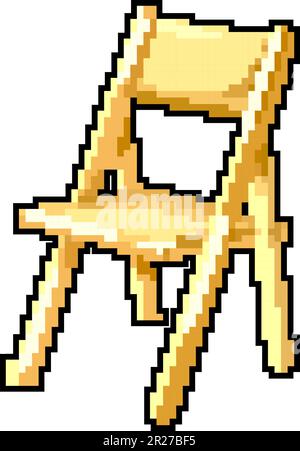 stool folding chair game pixel art vector illustration Stock Vector ...