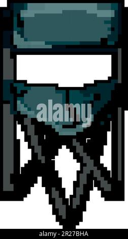 camp folding chair game pixel art vector illustration Stock Vector ...