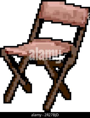 stool folding chair game pixel art vector illustration Stock Vector ...