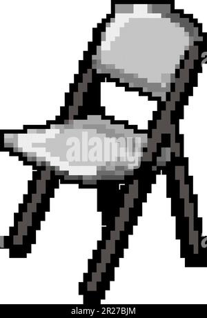 stool folding chair game pixel art vector illustration Stock Vector ...