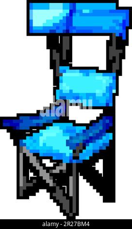 armchair office chair game pixel art vector illustration Stock Vector ...