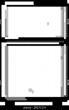 Open Fridge pixel art. refrigerator pixelated. Vector illustration ...