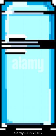 Open Fridge pixel art. refrigerator pixelated. Vector illustration ...