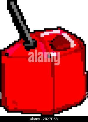 oil fuel can game pixel art vector illustration Stock Vector Image ...