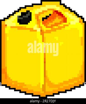 oil fuel can game pixel art vector illustration Stock Vector Image ...