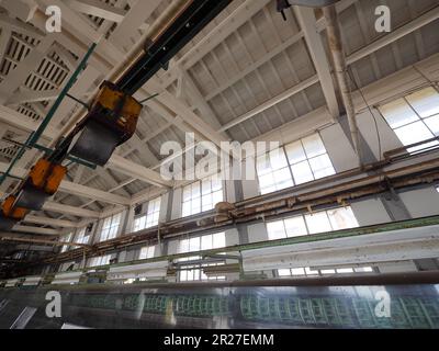 Interior of silk reeling mill of Tomioka Silk Mill Stock Photo - Alamy