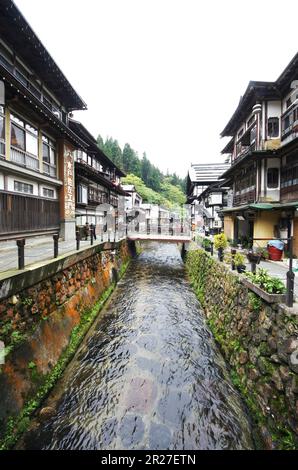 Ginzan Onsen hot spring Stock Photo - Alamy