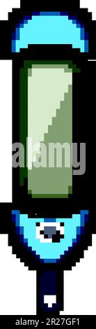 glucose blood glucometer game pixel art vector illustration Stock ...