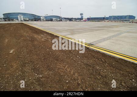 Bucharest, Romania. 17th May, 2023: The arrivals terminal of Bucharest ...