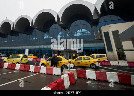 Bucharest, Romania. 17th May, 2023: The arrivals terminal of Bucharest ...