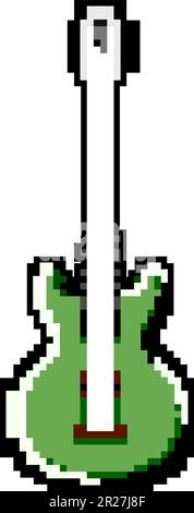 rock guitar music game pixel art vector illustration Stock Vector Image ...