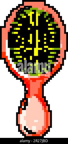 hairstyle hair brush game pixel art vector illustration Stock Vector ...