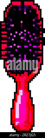 fashion hair brush game pixel art vector illustration Stock Vector ...