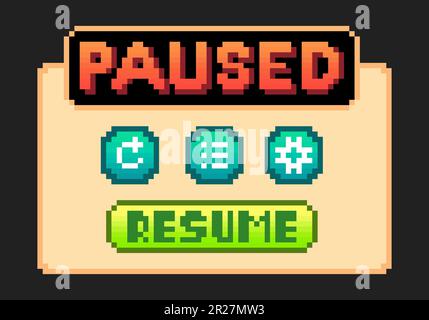 Pixel game buttons. Games UI, gaming controller arrows and 8 bit pixels button vector set Stock ...