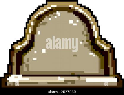 cemetery headstone game pixel art vector illustration Stock Vector ...