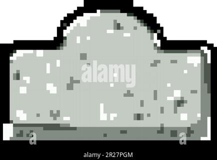 cemetery headstone game pixel art vector illustration Stock Vector ...
