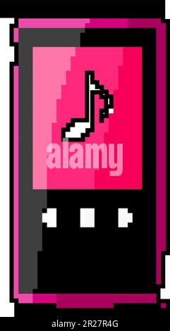 device hifi mp3 player game pixel art vector illustration Stock Vector ...