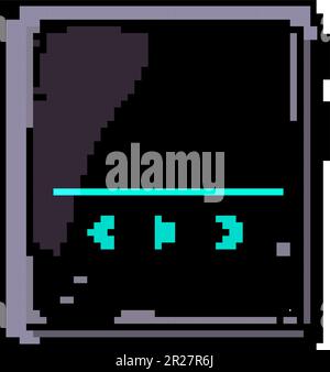 volume hifi mp3 player game pixel art vector illustration Stock Vector ...