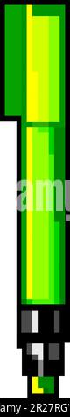 pen highlighter game pixel art vector illustration Stock Vector Image ...