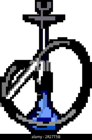 tobacco hookah shisha game pixel art vector illustration Stock Vector ...