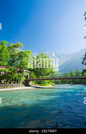 Kappabashi Bridge of Kamikochi in summer Stock Photo - Alamy