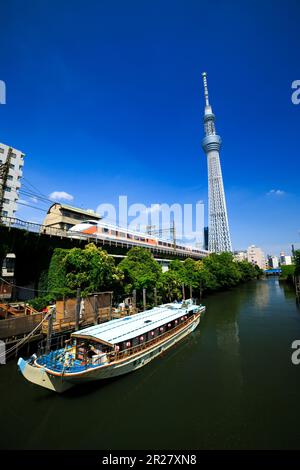Tokyo sky tree and Tobu isesaki line Stock Photo - Alamy