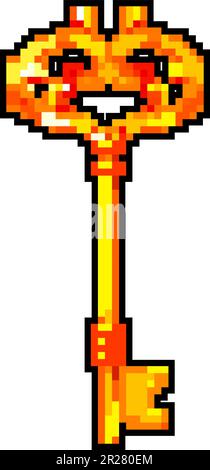 house key vintage game pixel art vector illustration Stock Vector Image ...
